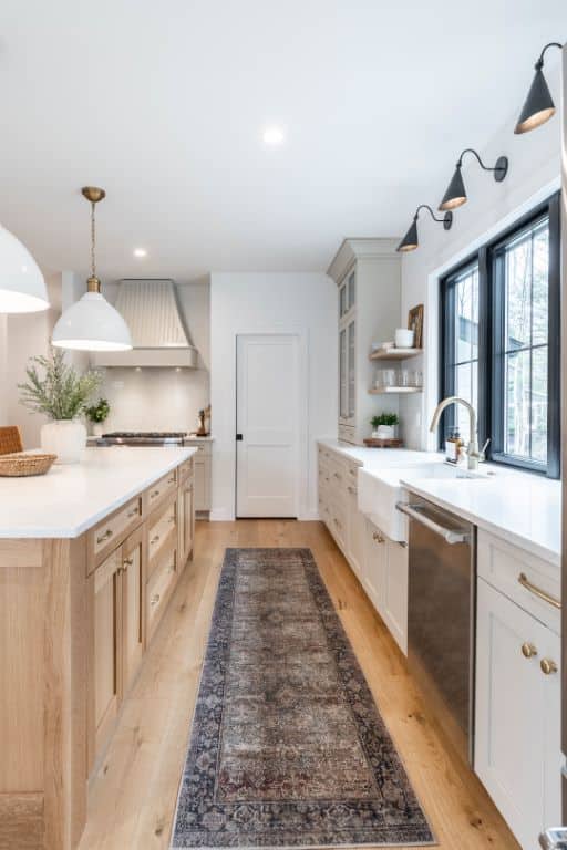 Boho Chic Kitchen with Spacious Storage - Maine Cabinet Company