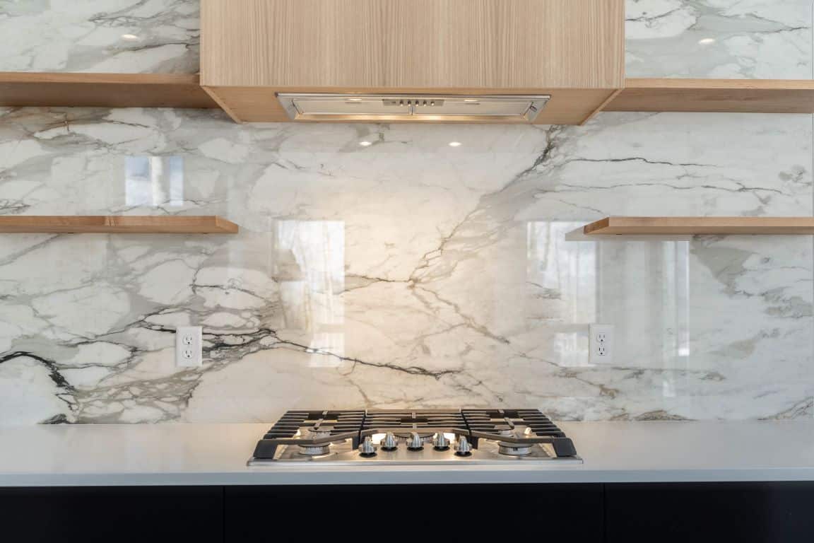 Statement Island Meets Modern Marble - Maine Cabinet Company