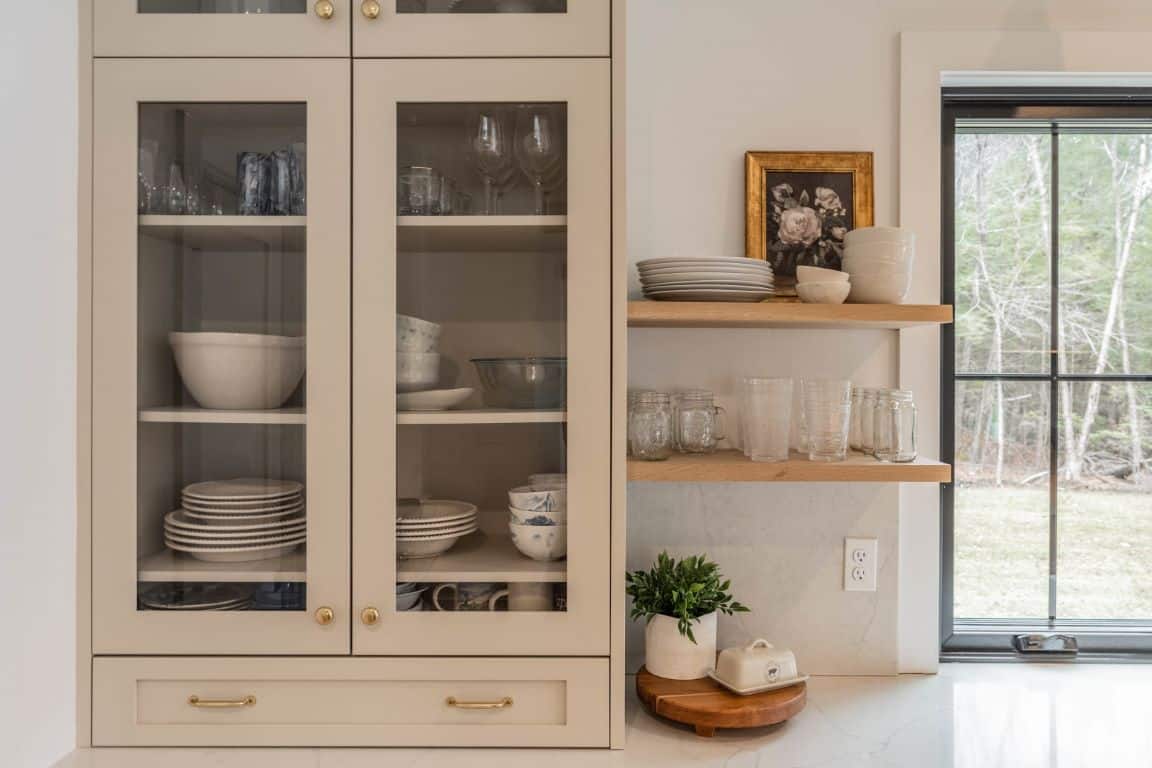 Boho Chic Kitchen with Spacious Storage - Maine Cabinet Company